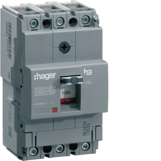Αυτοματος Διακοπτης Ισχυος X160 18Ka 3P 125Α | Ηλεκτρολογικό υλικό | ΚΑΓΙΟΣ