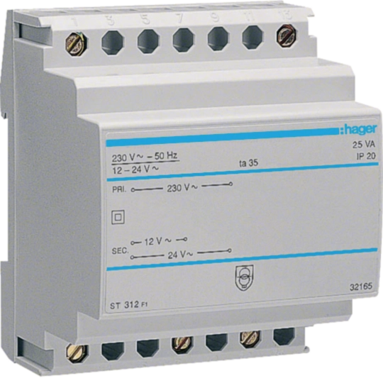 Μετασχημaτιστης Ασφαλειας 25Va 230V/12-24V 4M | Ηλεκτρολογικό υλικό ...